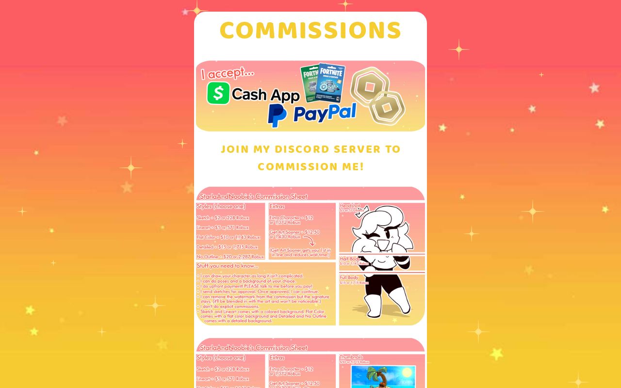 Starla's Commissions